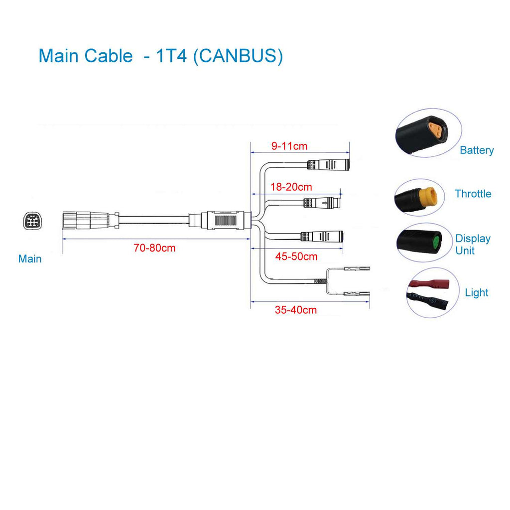 Bafang Ultra - Main Cable 1T4 (CAN BUS) – Pirez Electric Bikes